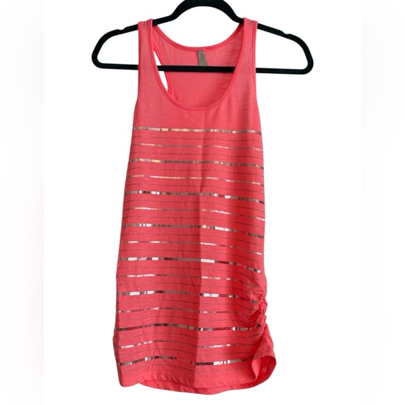 Vanity | Tops | Vanity Coral Sequin Tank Top | Poshmark